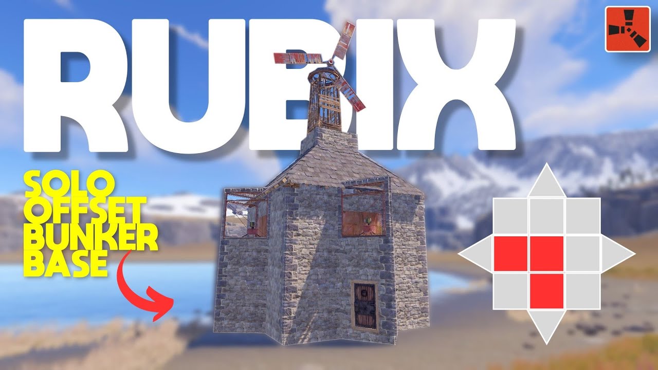 RUST - RUBIX CUBE (Solo Offset Bunker Base) - 2024 New Rust Base Design ...