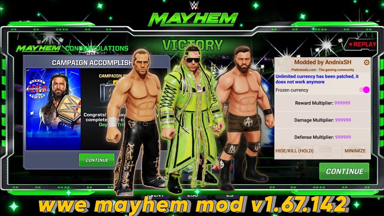WWE MAYHEM VERSION 1.67.142 MOD SummerSlam 2023 - YouTube