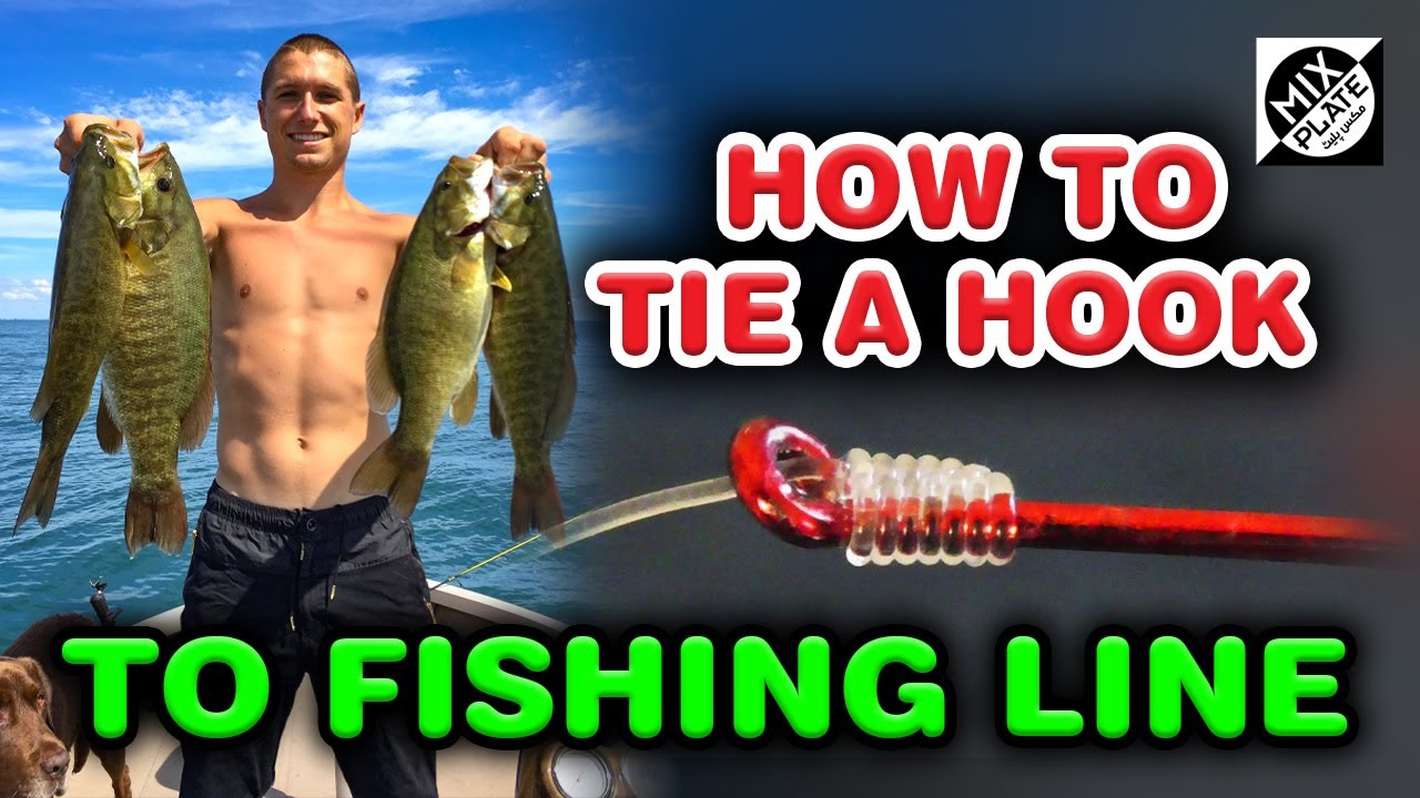 How To Tie A Hook To Fishing Line - Easy Way To Snell A Hook - - YouTube