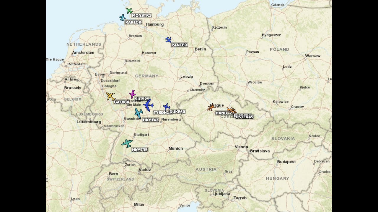 Air Traffic Military Aircrafts over Europe LIVE Uncensored - YouTube