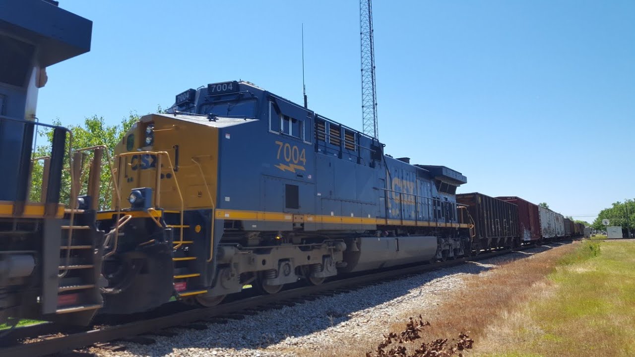 A GE Rebuilt 7004 Trails On CSX Q410-08 With 91 Cars Total Heading ...