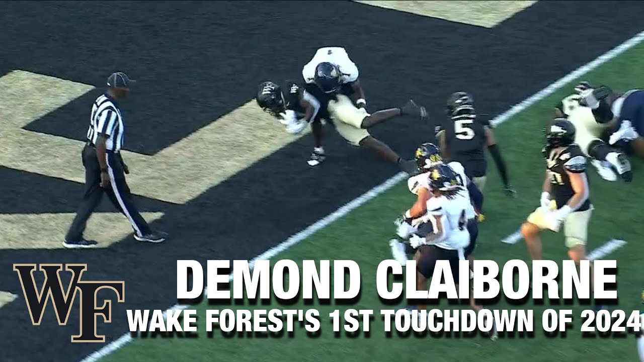 Demond Claiborne Powers In For Wake Forest's 1st Touchdown Of 2024 - YouTube