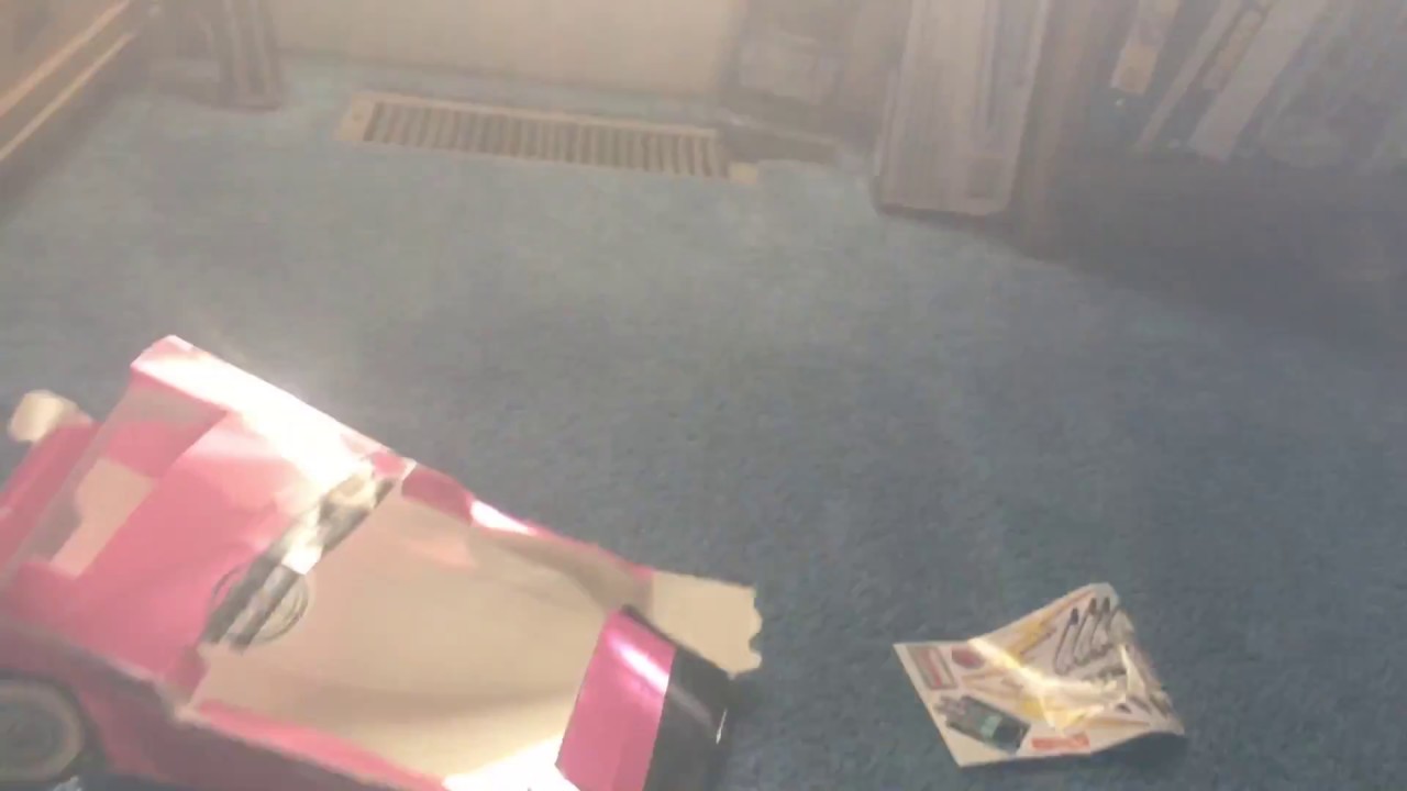 Pink Car Crash of Cardboard - YouTube