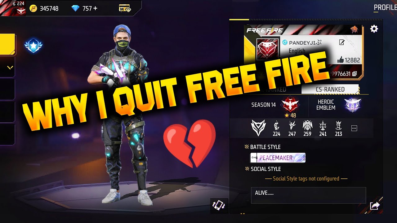 Good Bye Free Fire And YouTube 🥺 Free Fire yt - YouTube