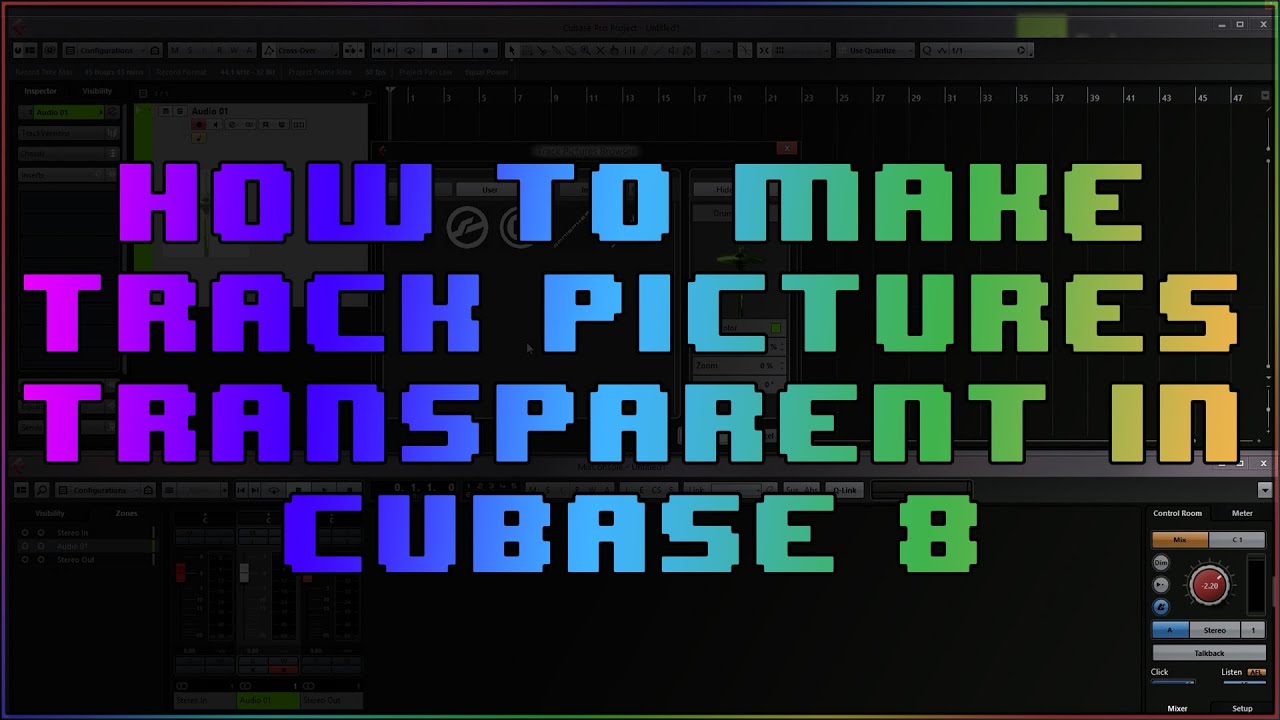 How to make track pictures transparent in Cubase 7 and 8 - YouTube
