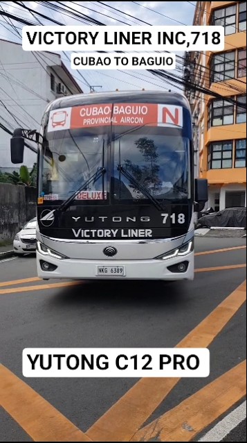 VICTORY LINER INC.718/CUBAO TO BAGUIO ROUTE (YUTONG C12 PRO) #pakistan ...