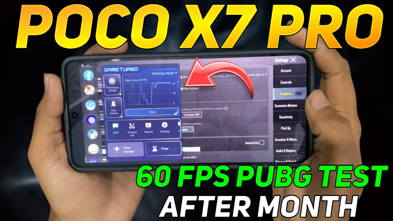 POCO X7 PRO PUBG 60 FPS TEST | DM 8400 ULTRA PROCESSOR ☠️💀 - YouTube