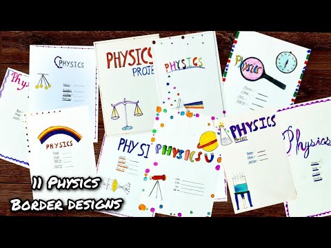 11 new border design | Easy front page design |Physics theme | Project ...