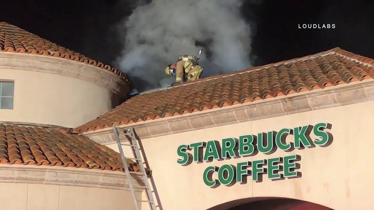 Commercial Structure Fire at Starbucks / Costa Mesa 7.5.18 - YouTube
