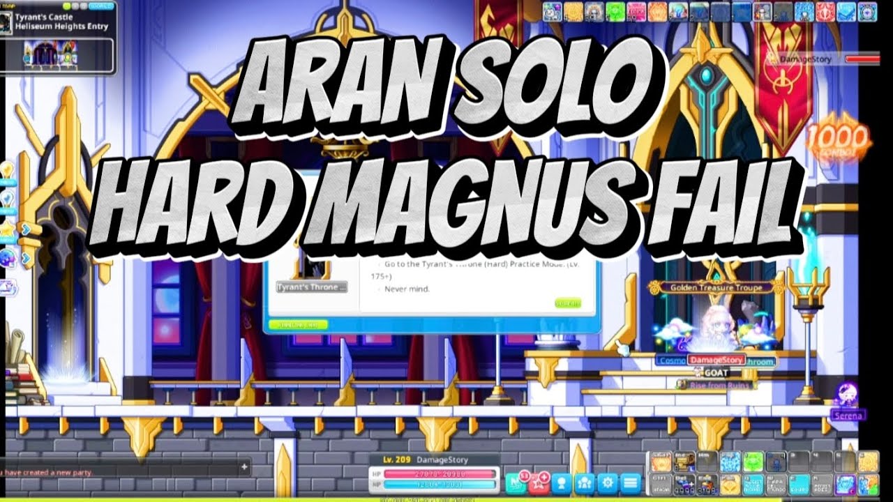 Aran Solo Hard Mangnus FAIL! MapleStoryUniverse🔥 - YouTube