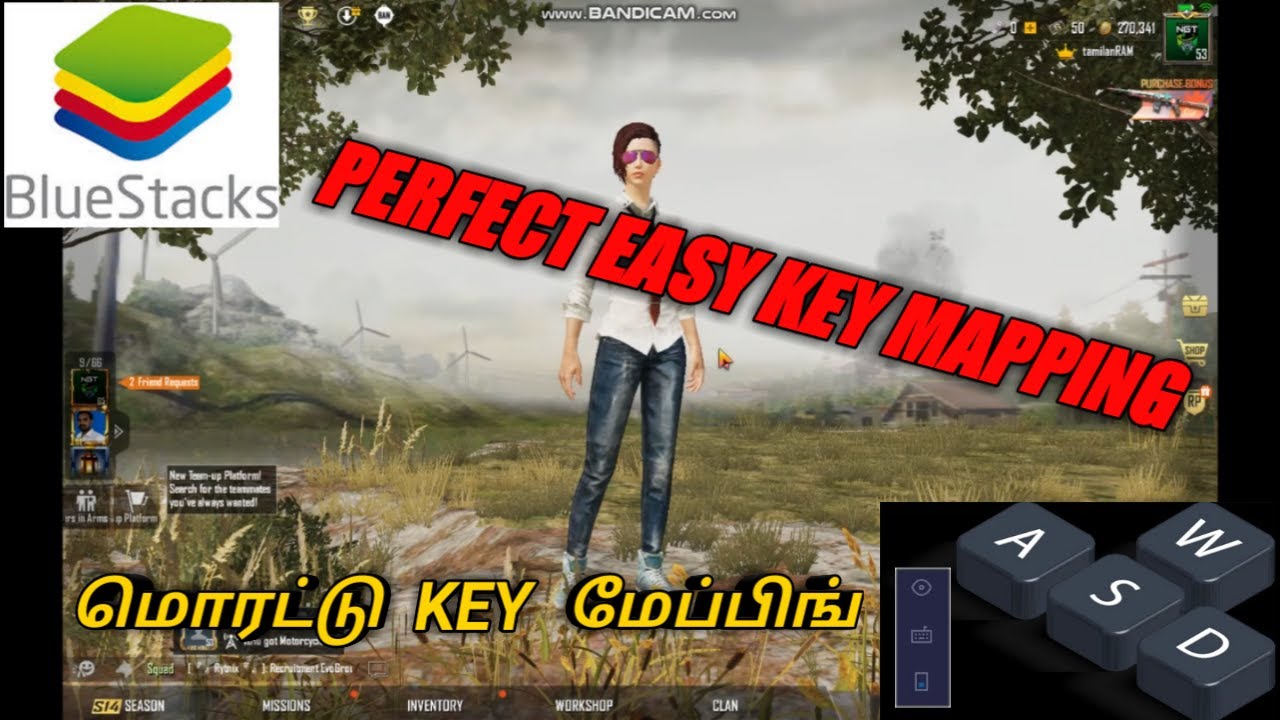 BEST AND EASY KEY MAPPING IN BLUESTACK FOR PUBG TAMIL, சிறந்த KEY ...