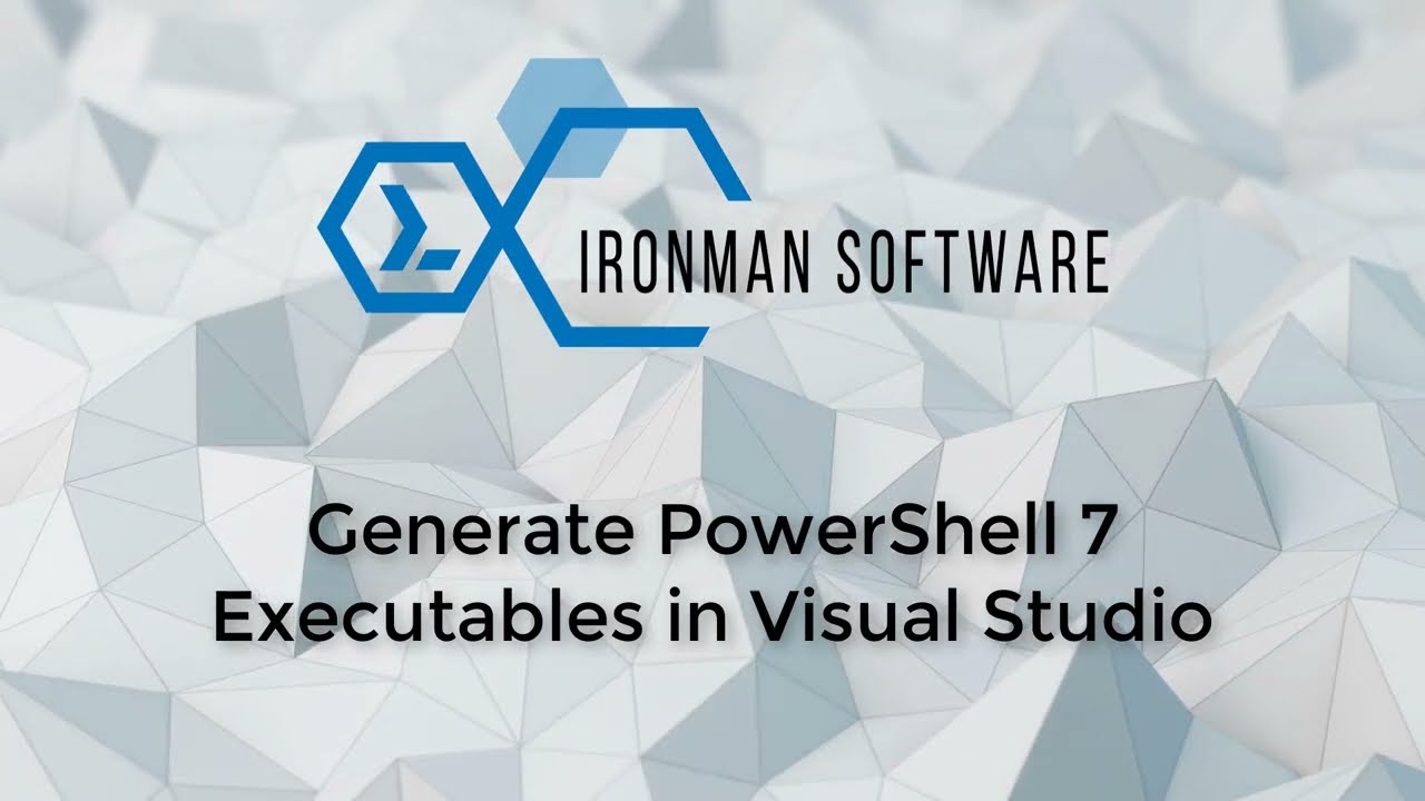 Generate A PowerShell 7 Executable In Visual Studio YouTube Generate A PowerShell 7 Executable In Visual Studio YouTube