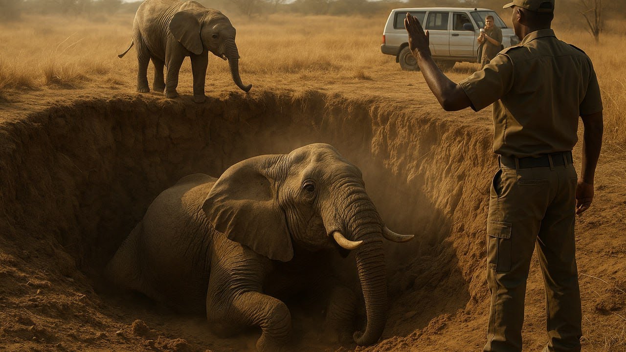 An elephant fell into a pit. Five minutes later, a nightmare began ...