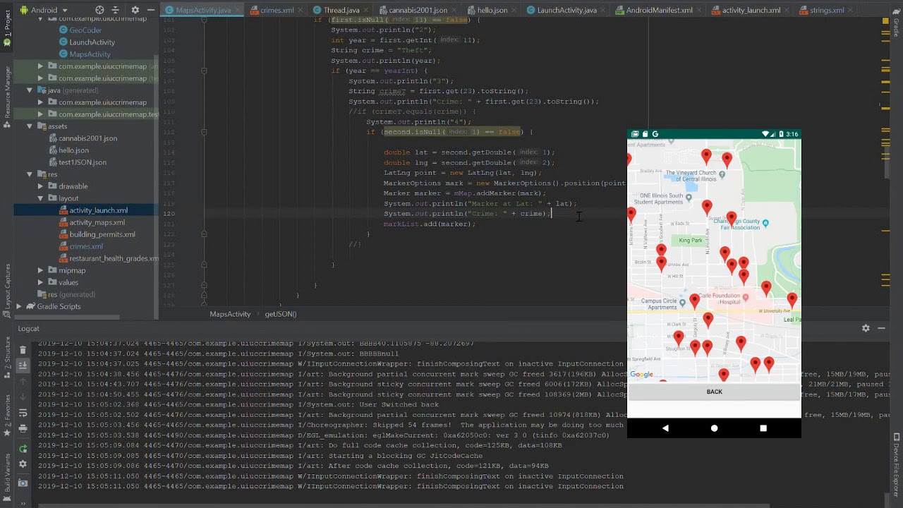 UIUC Crime Map App Demo - YouTube