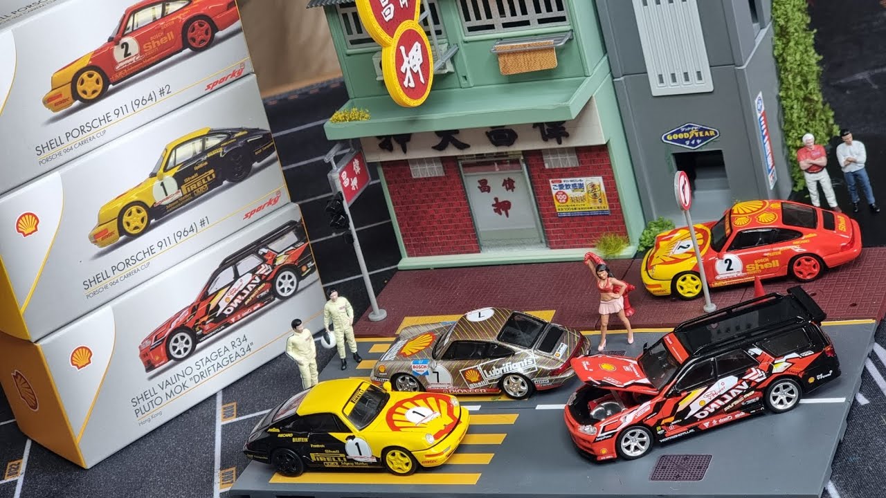 Good Diecast Brand collab! HK Tiny, Sparky, Poprace Shell Porsches and ...