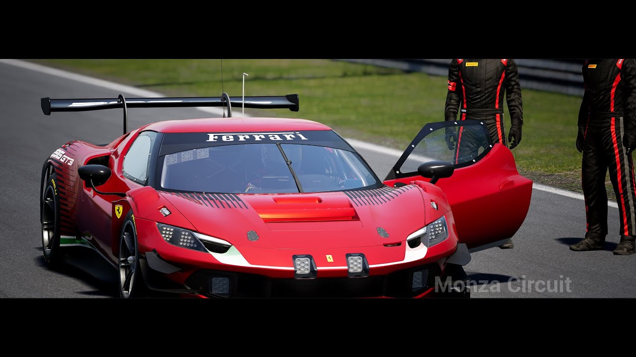 ACC - First test with new Ferrari 296 GT3 on Monza Circuit - YouTube