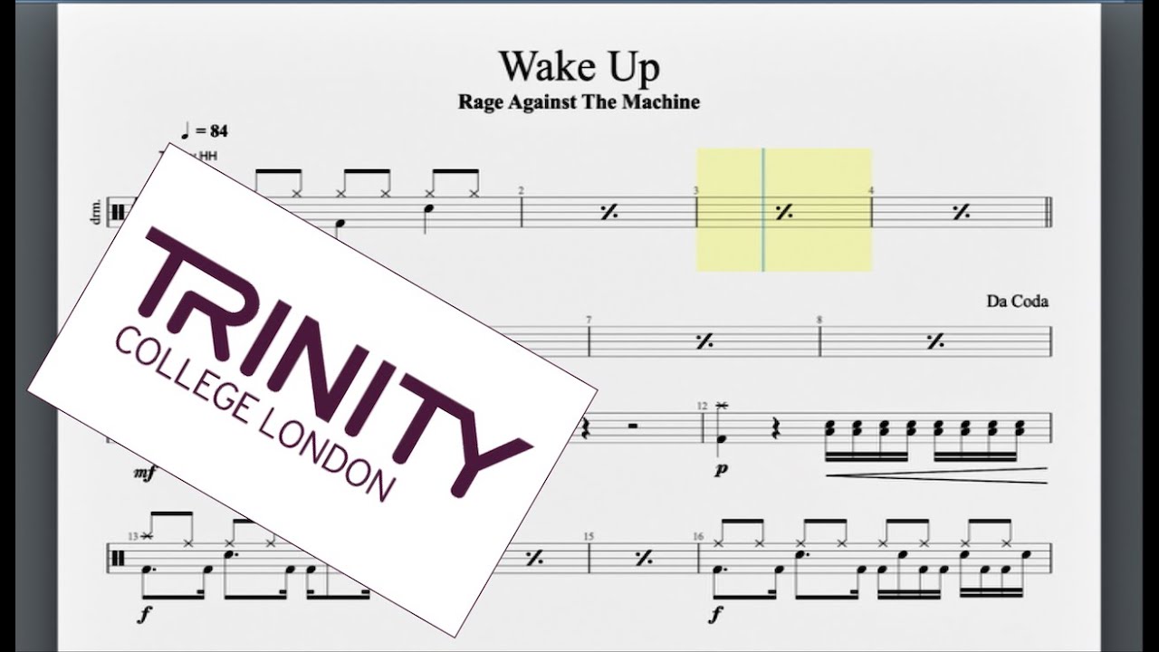 Wake Up Trinity Grade 6 Drums - YouTube