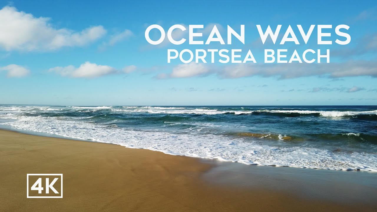Ocean Waves at Portsea Surf Beach (4k Relaxing Nature Screensaver ...