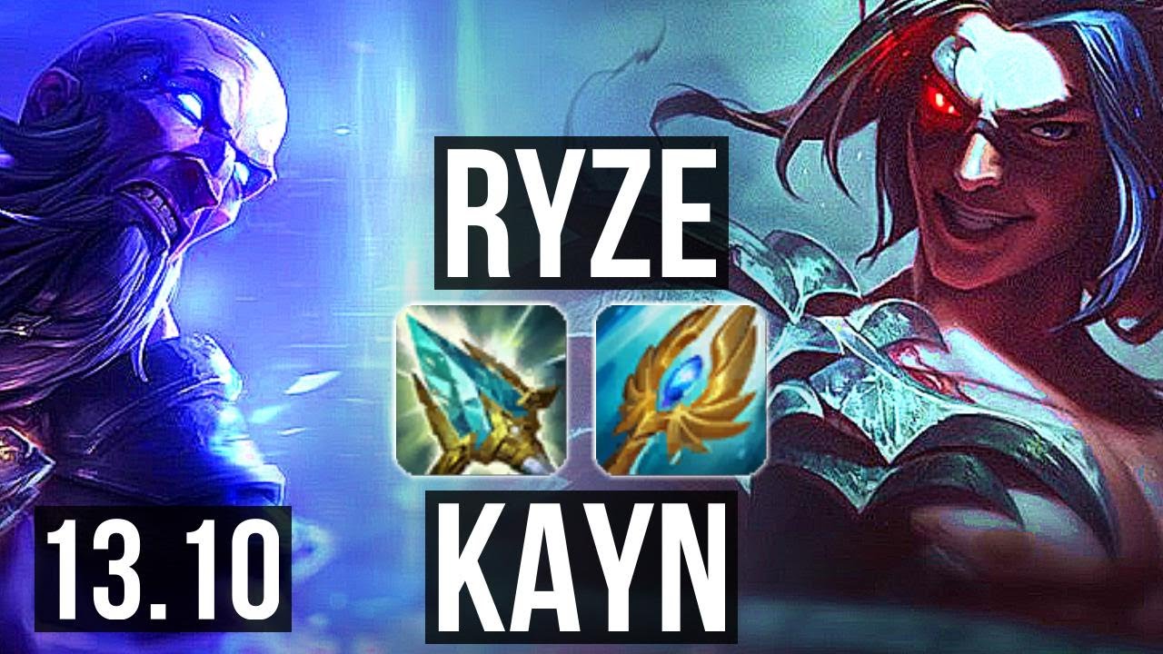 RYZE vs KAYN (TOP) | 4/1/4, Rank 9 Ryze | TR Master | 13.10 - YouTube
