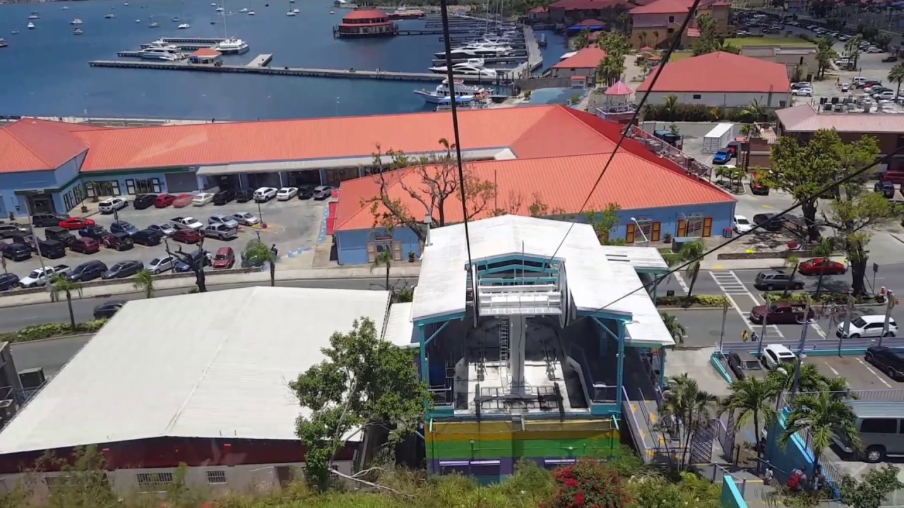 Skyride to Paradise Point (Charlotte Amalie St Thomas Cable Car) - YouTube