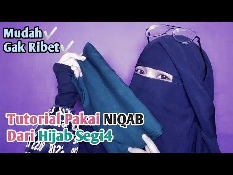 Tutorial Pakai NIQAB dari Hijab Segiempat. Mudah😉