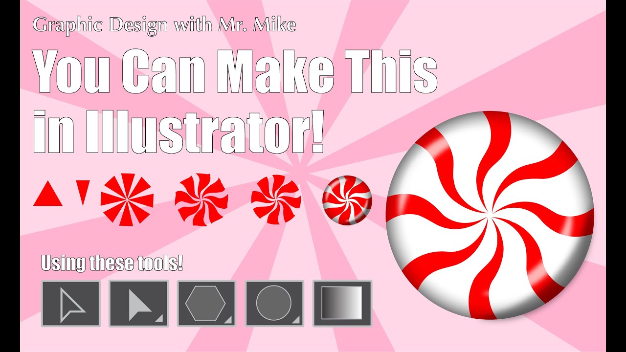 Draw a Peppermint in Illustrator! - YouTube