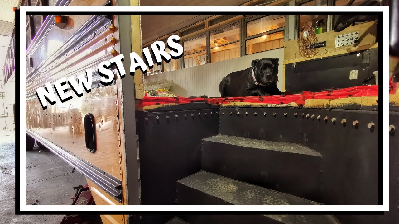 Building New Stairs - Bus Conversion Ep. 24 - YouTube