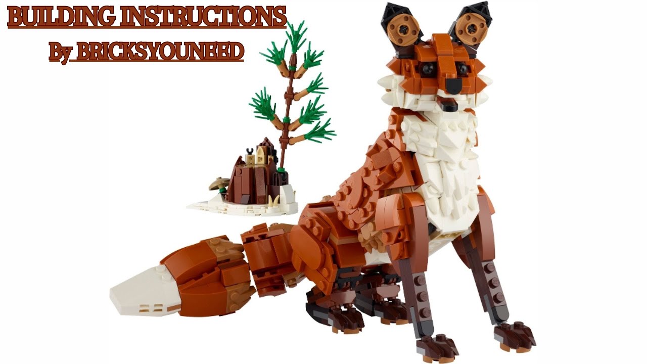 LEGO Set 31154 Creator 3 in 1 Red Fox Building Instructions - YouTube