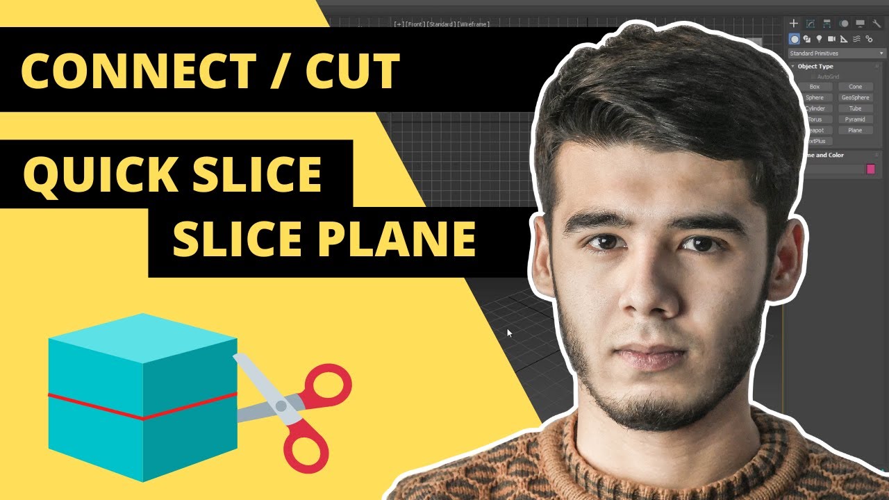 3Ds Max I Connect, Cut, Quick slice, Slice plane I UPDATE - YouTube