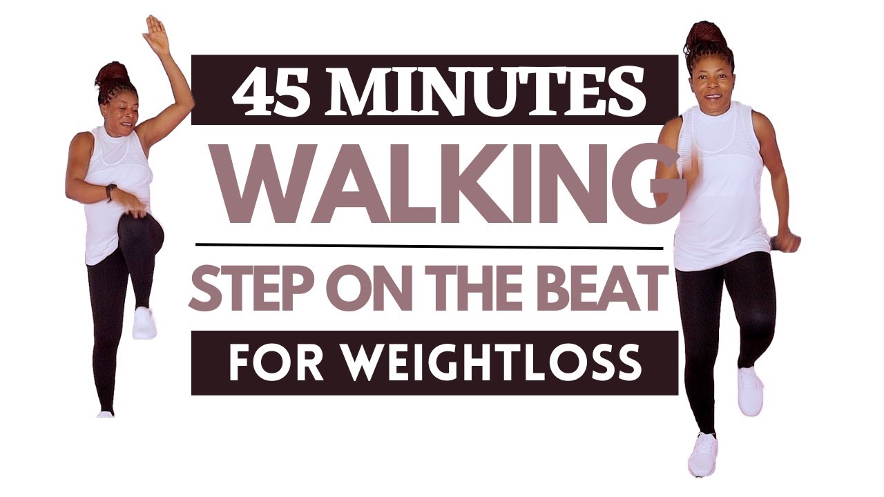 45 MIN WALKING CARDIO WORKOUT | Intense Full Body Fat Burn at Home ...