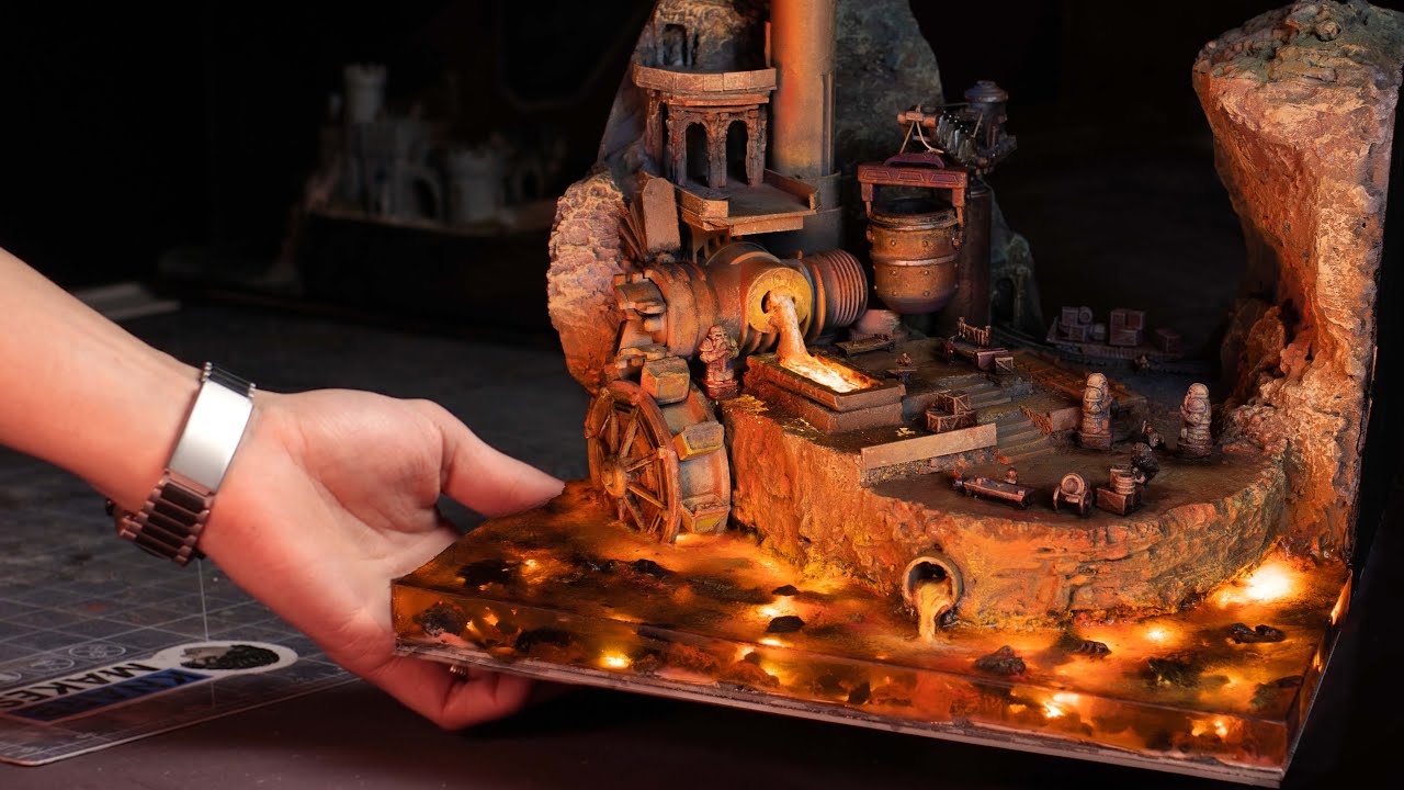 Crafting a MINIATURE Dwarven Foundry Diorama - YouTube