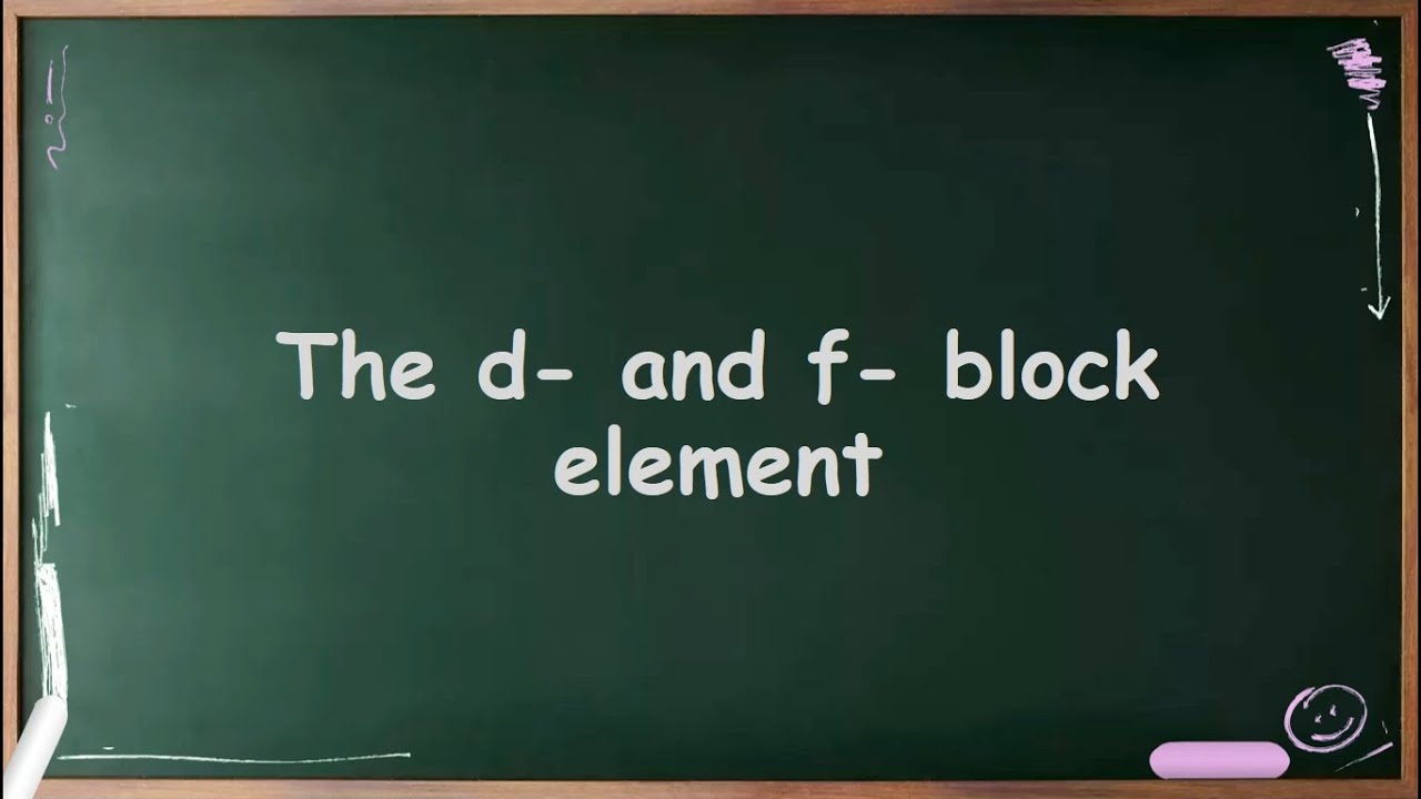 The d - f block element | One Shot | Ncert Map | Brajendra Singh - YouTube