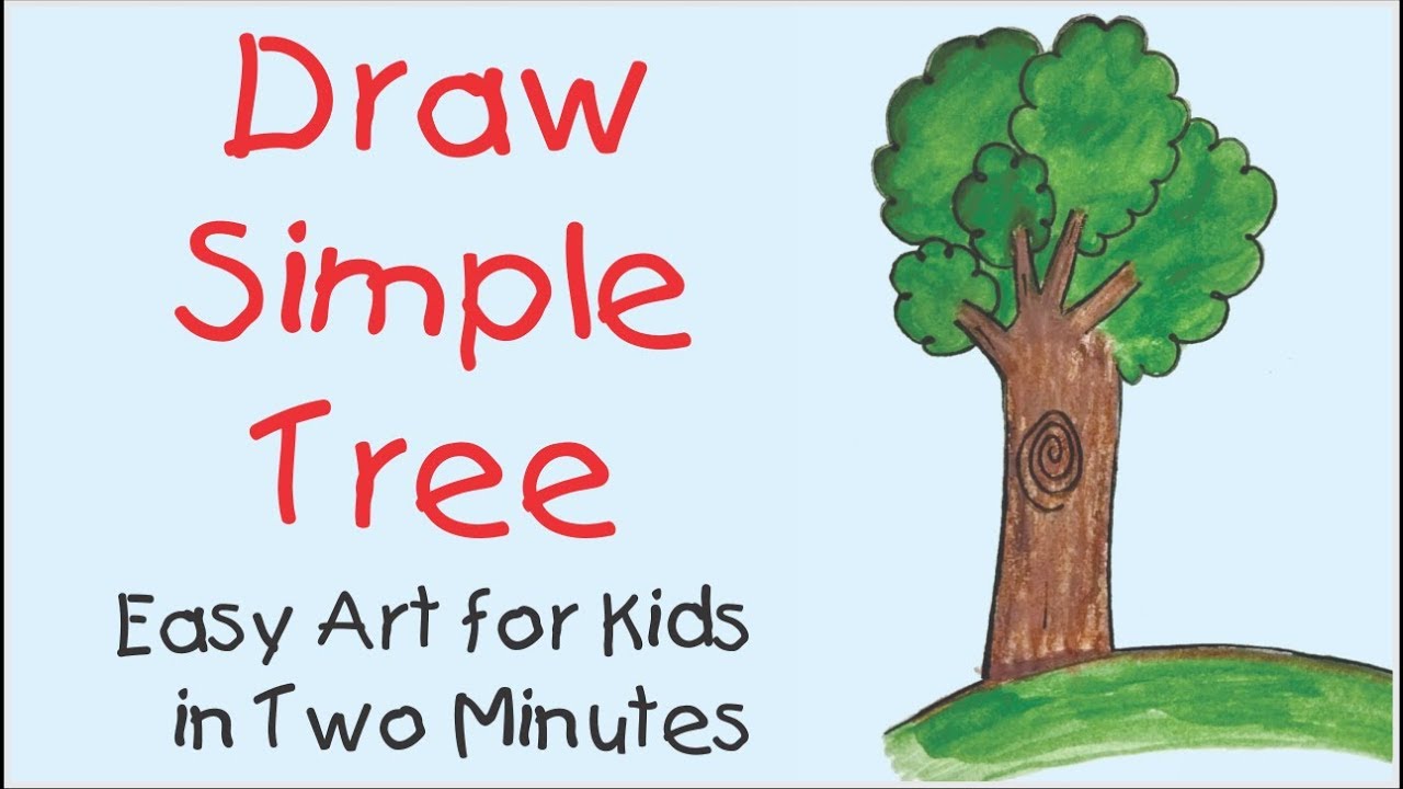 How to Draw a Tree , Super Easy n Quick Tree Drawing for kids - YouTube