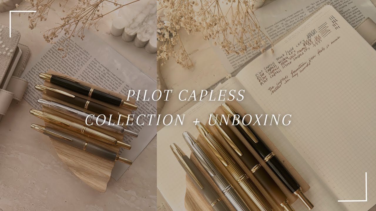 PILOT CAPLESS COLLECTION + UNBOXING | PILOT CAPLESS GOLD STRIPES ITOYA ...