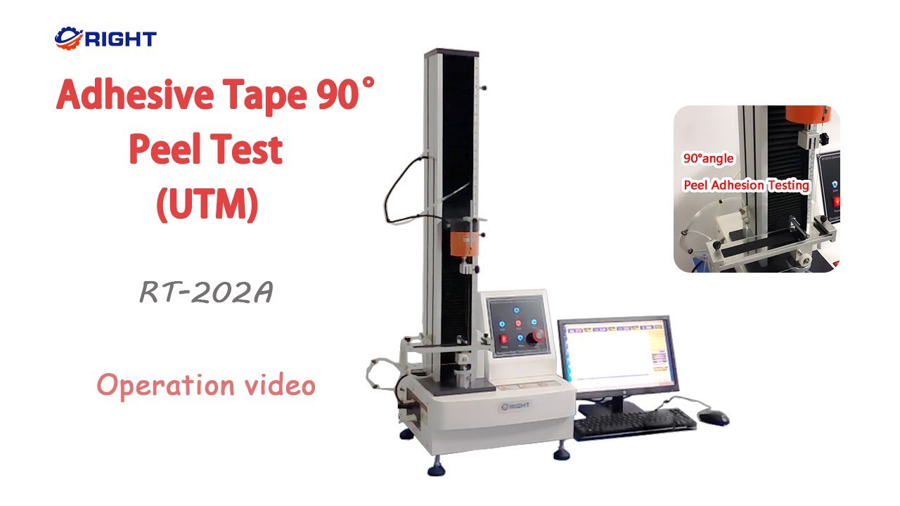 Adhesive Tape 90° Peel Test (UTM) RT-201A - YouTube