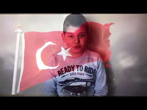 Bayrak şiiri böyle okunur Küçük kardeşimizden bayrak şiiri