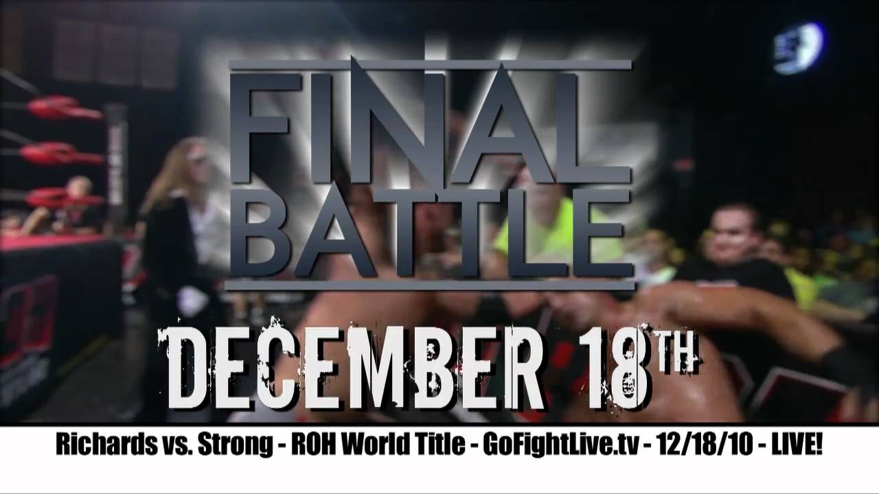 FINAL BATTLE 2010 - Davey Richards vs. Roderick Strong - ROH World ...