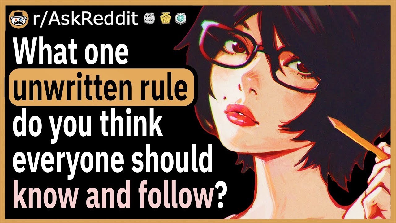 What unwritten rules should be followed by everyone? - YouTube