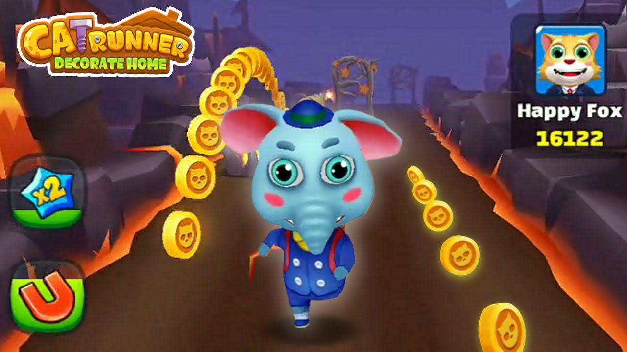 Cat Runner new update gameplay Run , jump and collect gold couns 😎 ...