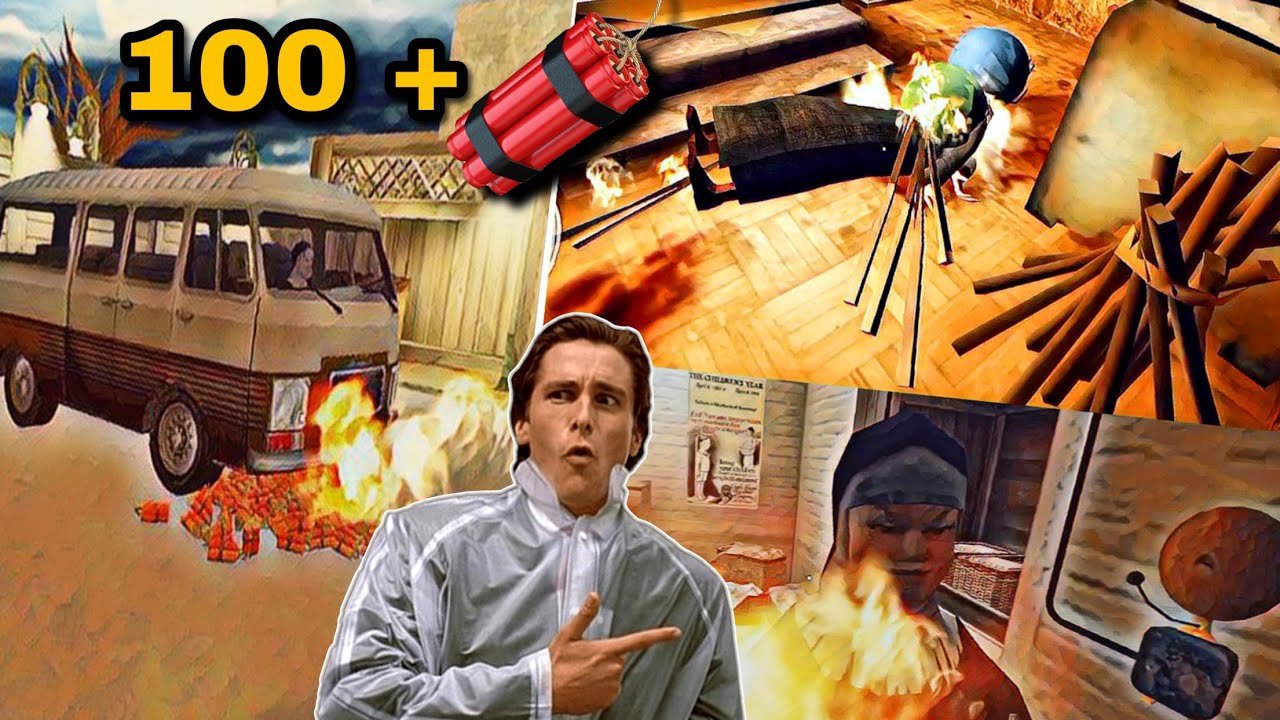 Evil Nun Bomb blast explosion 100+ Dynamite on Laundary Van | Bomb Blast Evil Nun And Driving ...