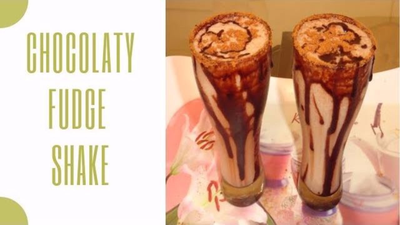 CHOCOLATY FUDGE SHAKE | CHOCOLATE SHAKE |SHAKE FOR KIDS | MILK WITH ...