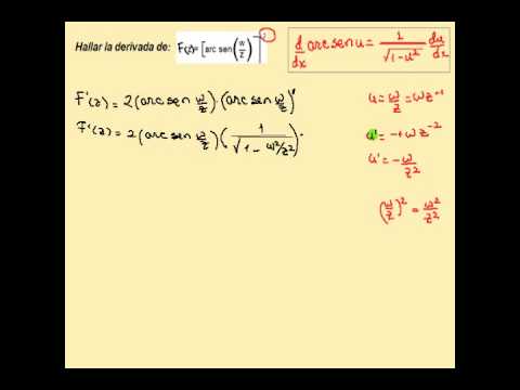 DERIVADA DE LA FUNCIÓN SENO INVERSO - YouTube