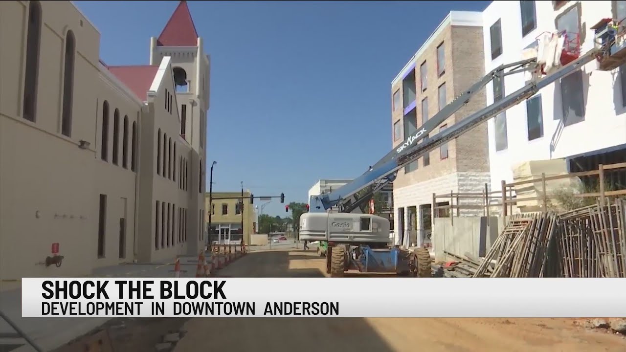 Major progress made in a $21 million downtown Anderson project - YouTube