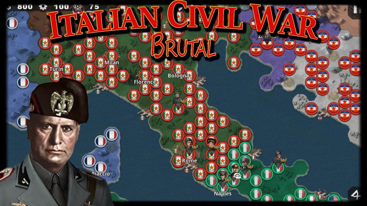 Italian Civil War BRUTAL Duce Saves Italy! Cold War Update - YouTube