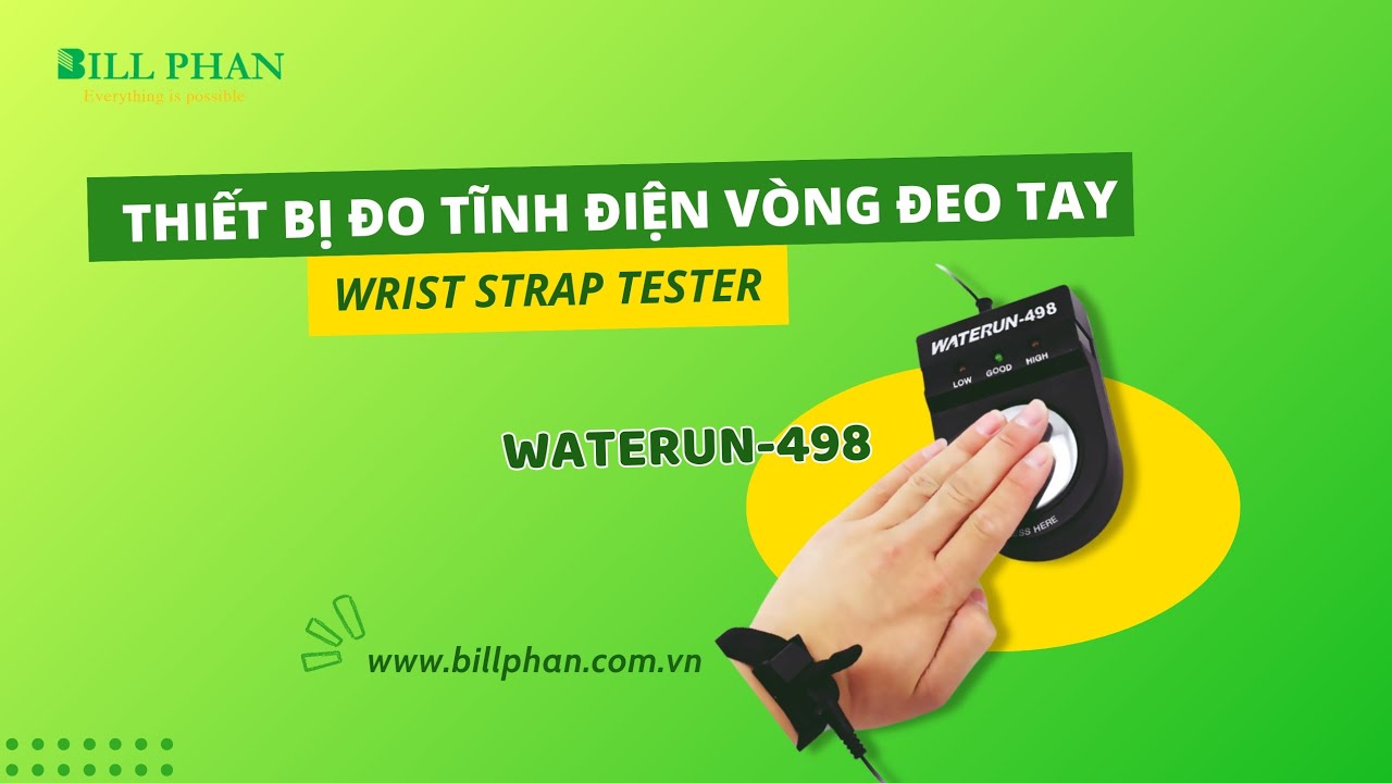 Hướng dẫn sử dụng thiết bị đo tĩnh điện Waterun-498 đúng cách | BILL PHAN Company - YouTube