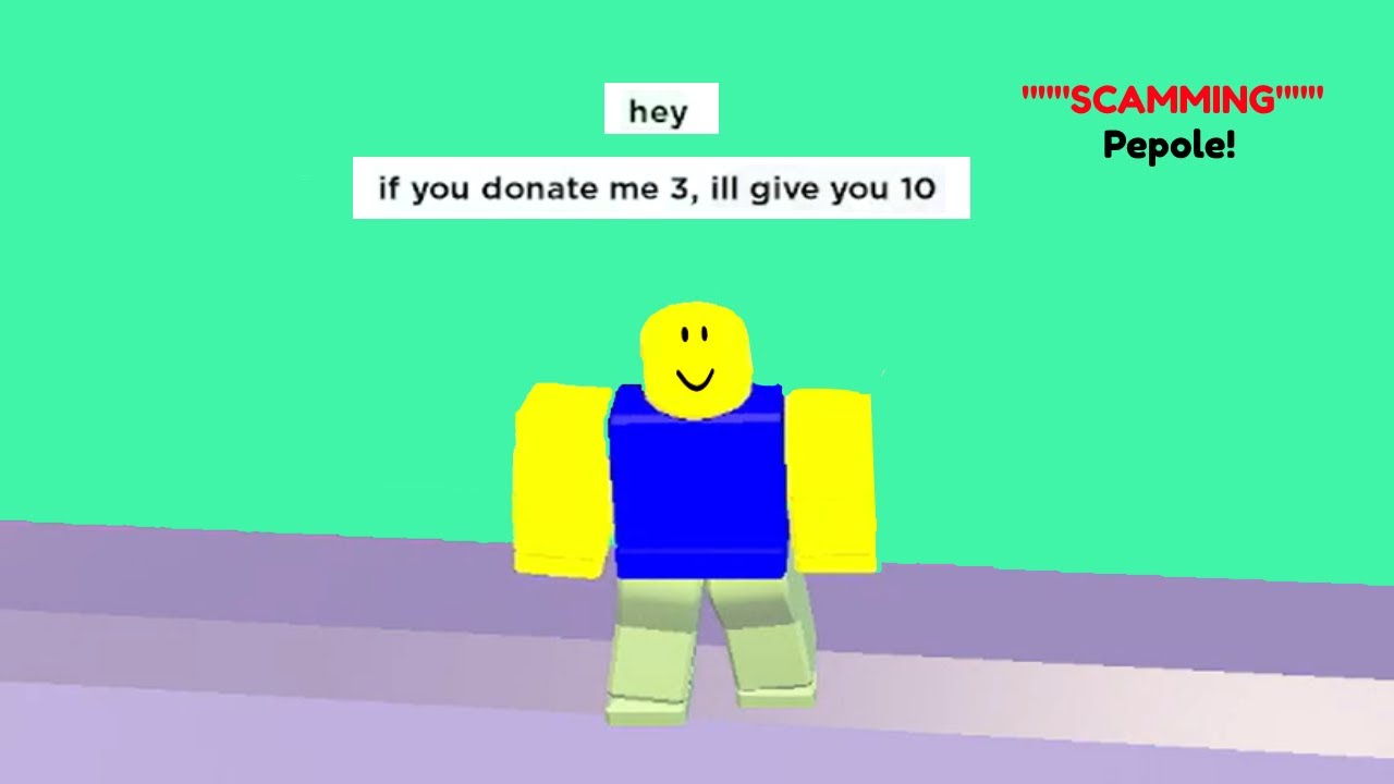 Pretending to be a scammer, then surprising him with robux! - YouTube