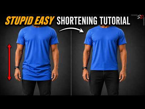 SHORTEN Your T-Shirt KEEPING The Factory Hem