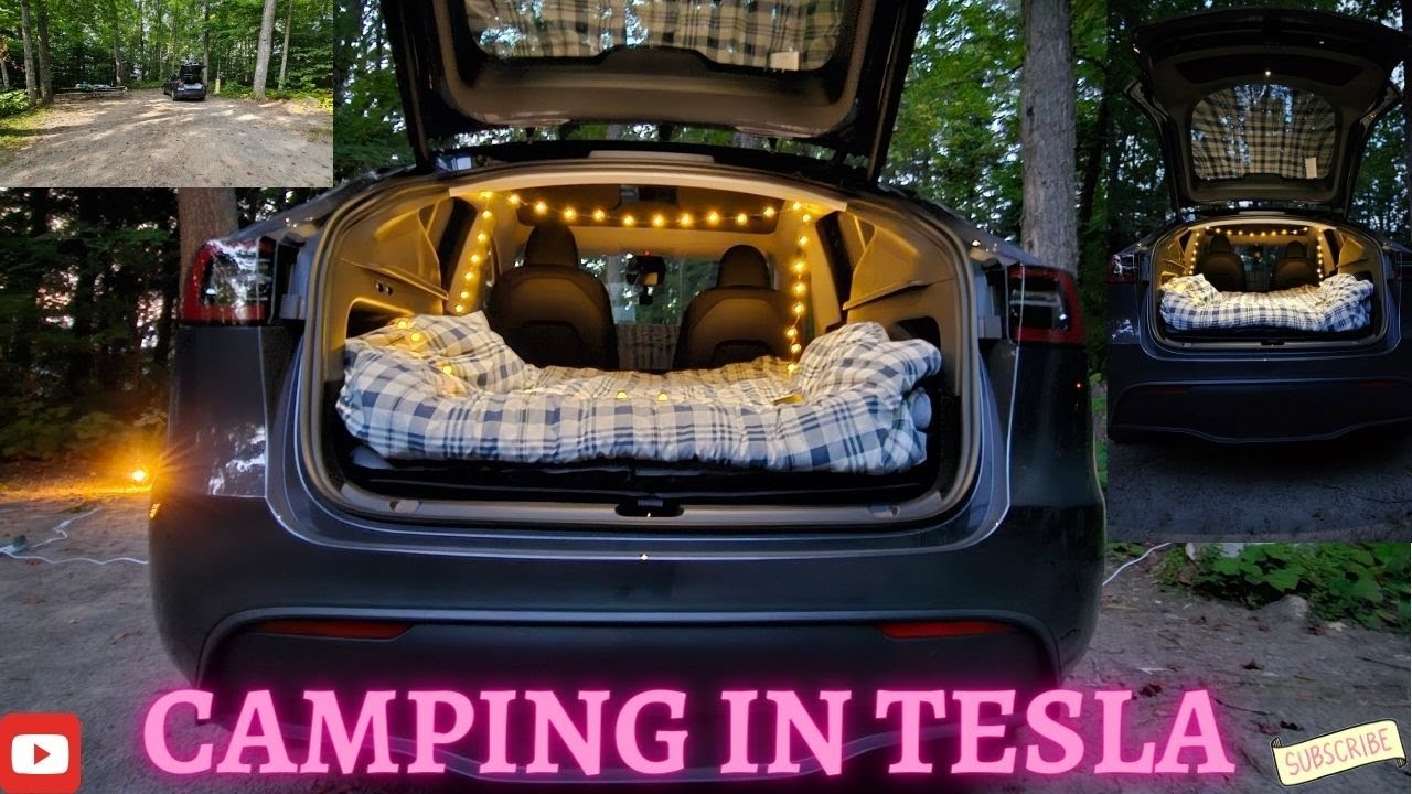 Tesla Model Y Camping in Canada's Provincial Park | TESLA | MODEL Y ...