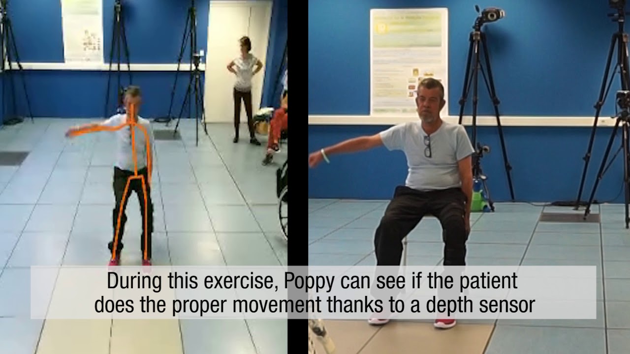 KERAAL: a e-health project with the Poppy humanoid robot - YouTube