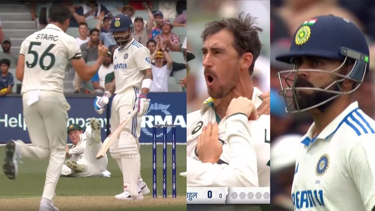 Mitchell Starc Angry Send off to Virat Kohli after kohli's wicket in ...
